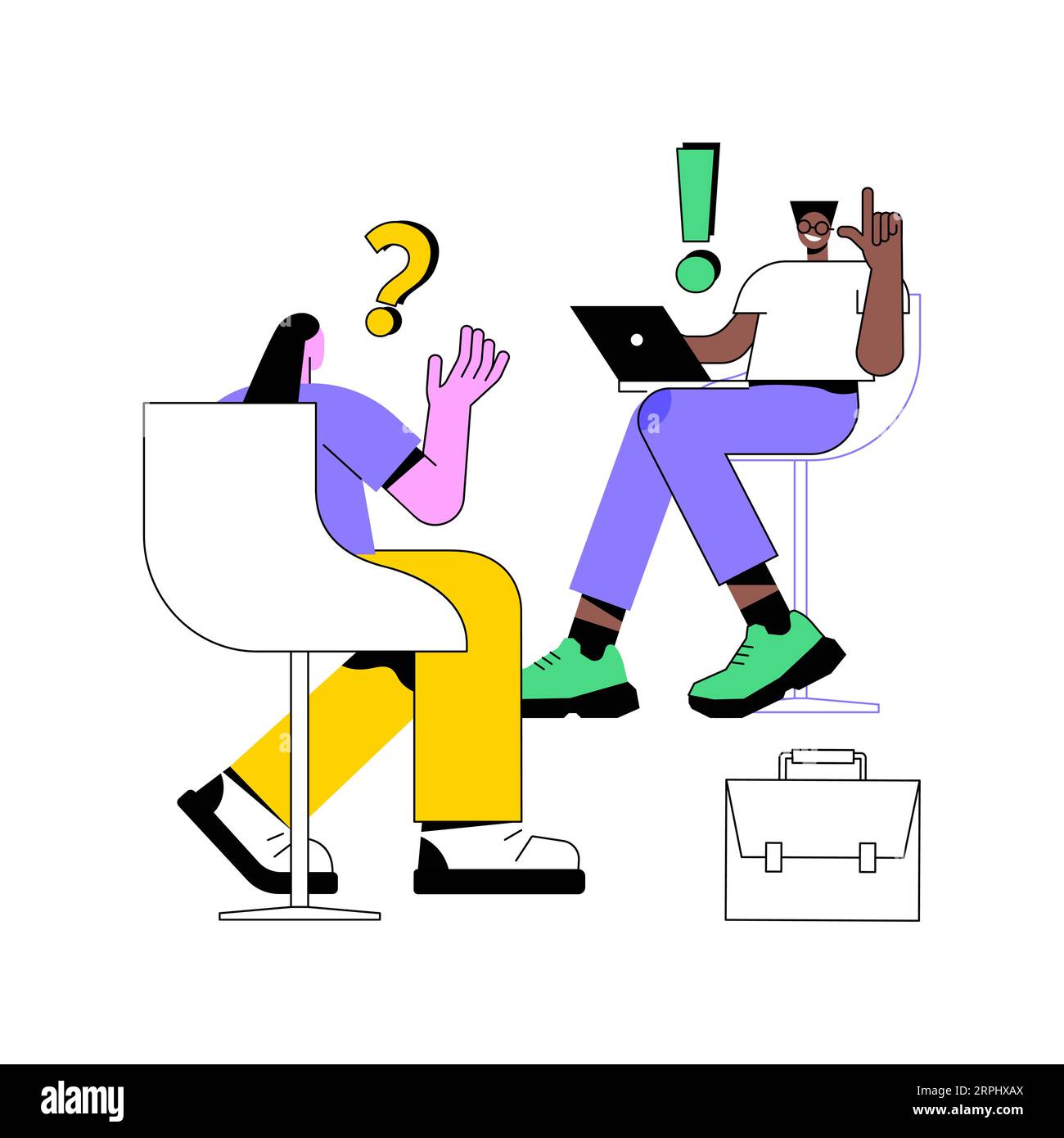 Career coach isolated cartoon vector illustrations. Woman talking with ...