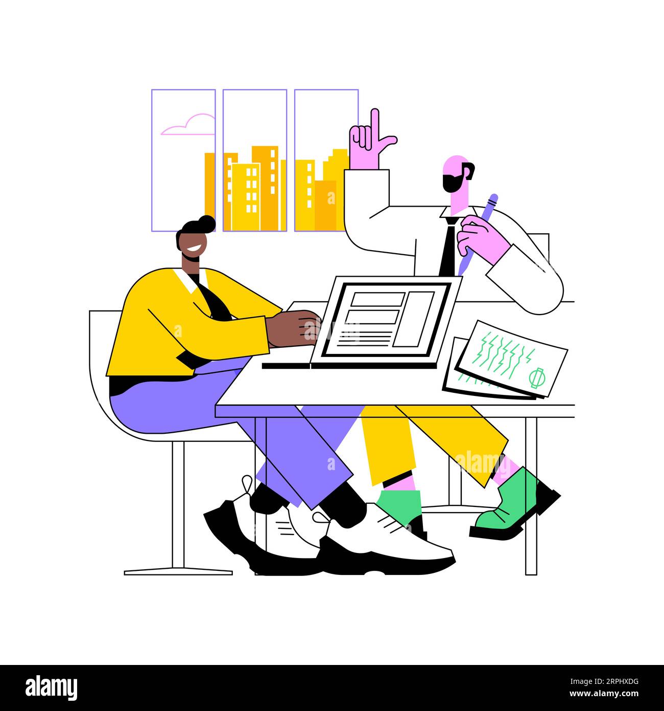 Executive coach isolated cartoon vector illustrations. Businessman ...