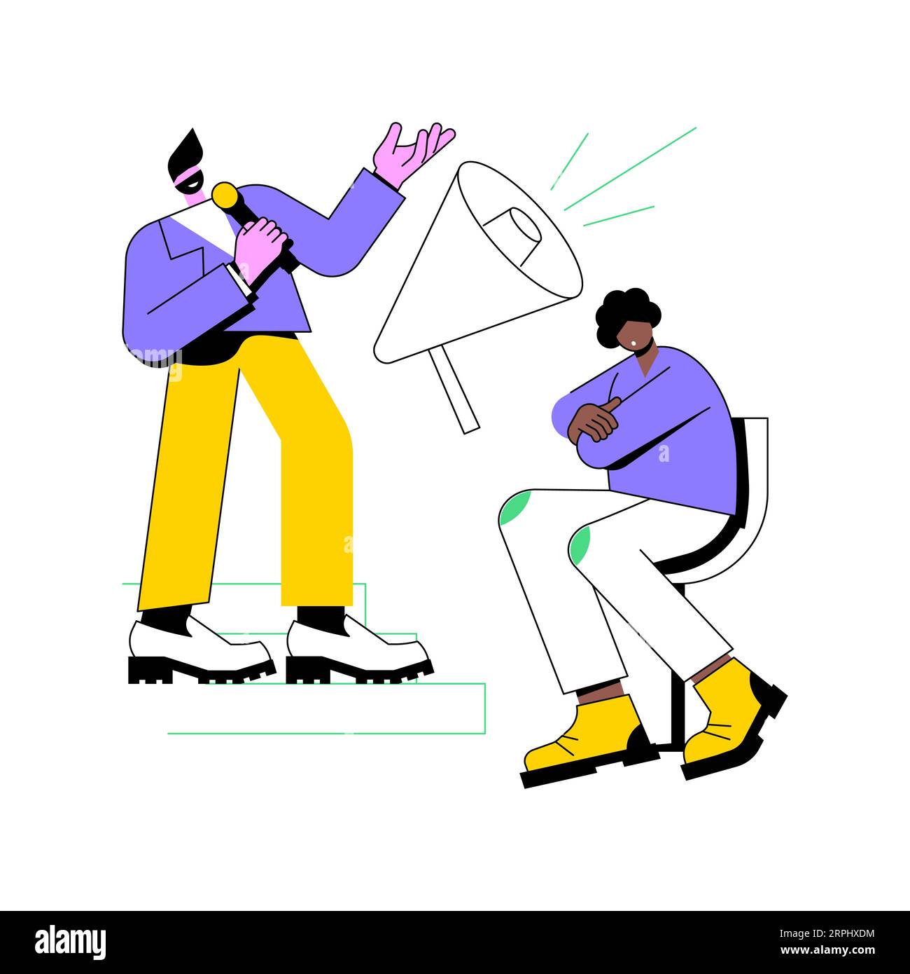 Social skills coach isolated cartoon vector illustrations. Personal ...