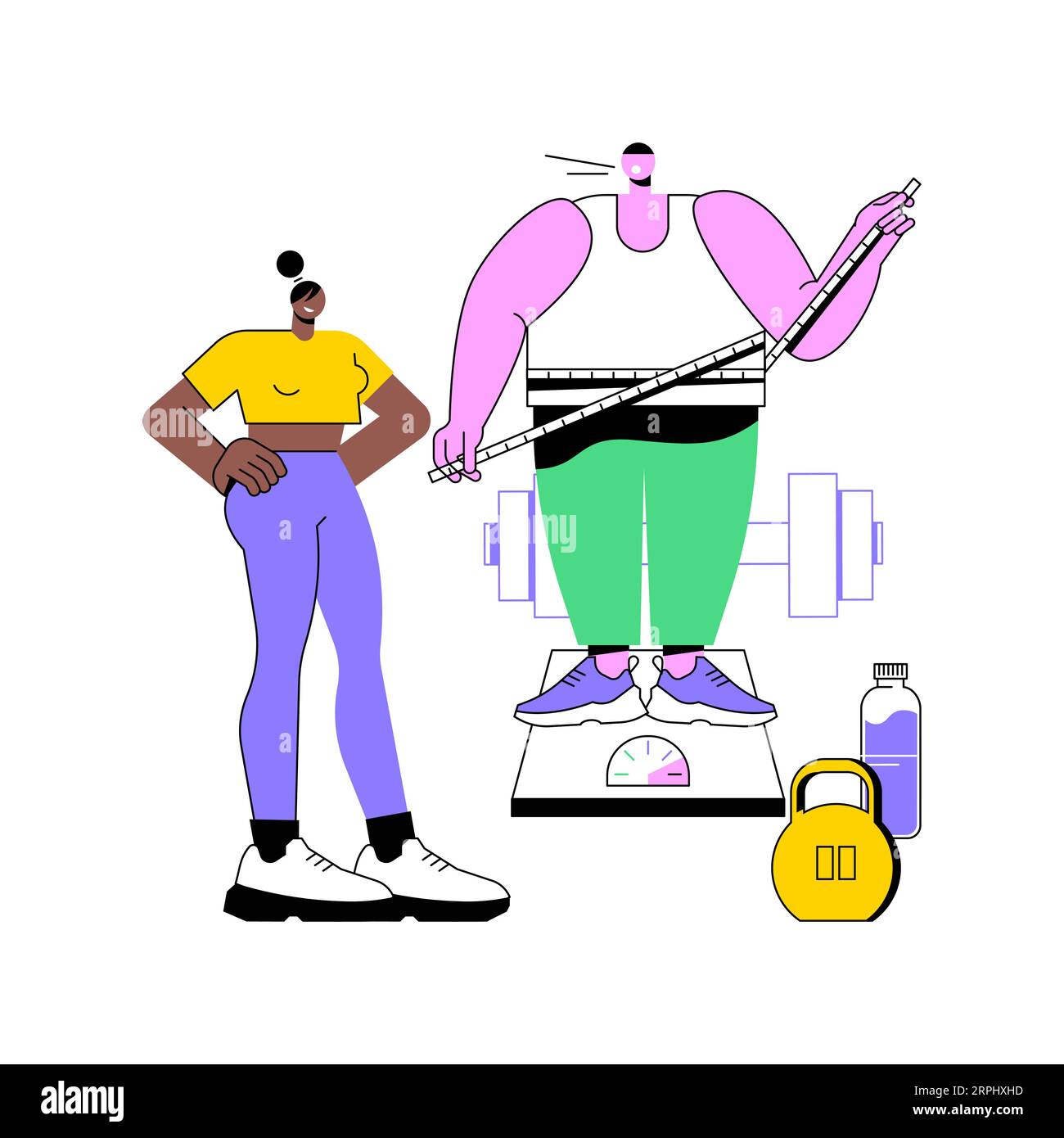 Physical activity coach isolated cartoon vector illustrations. Life ...