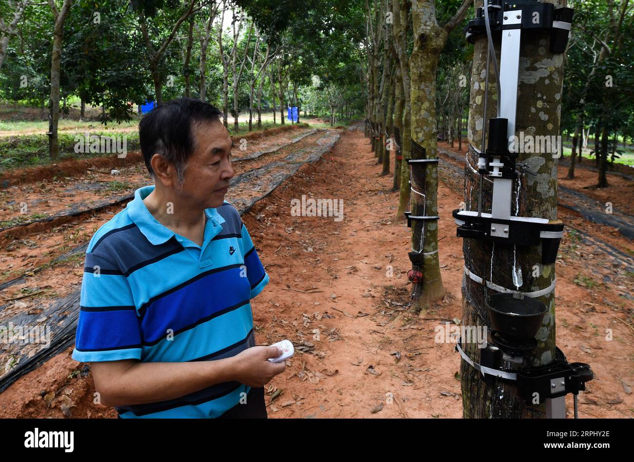 191119 -- HAIKOU, Nov. 19, 2019 -- Zhou Guohai, head of an R&D team ...