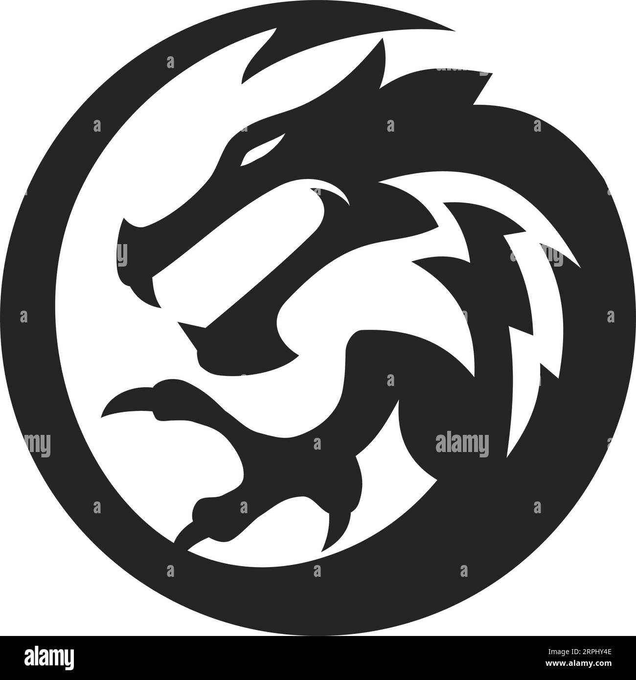 Dragon logo template Isolated. Brand Identity. Icon Abstract Vector ...