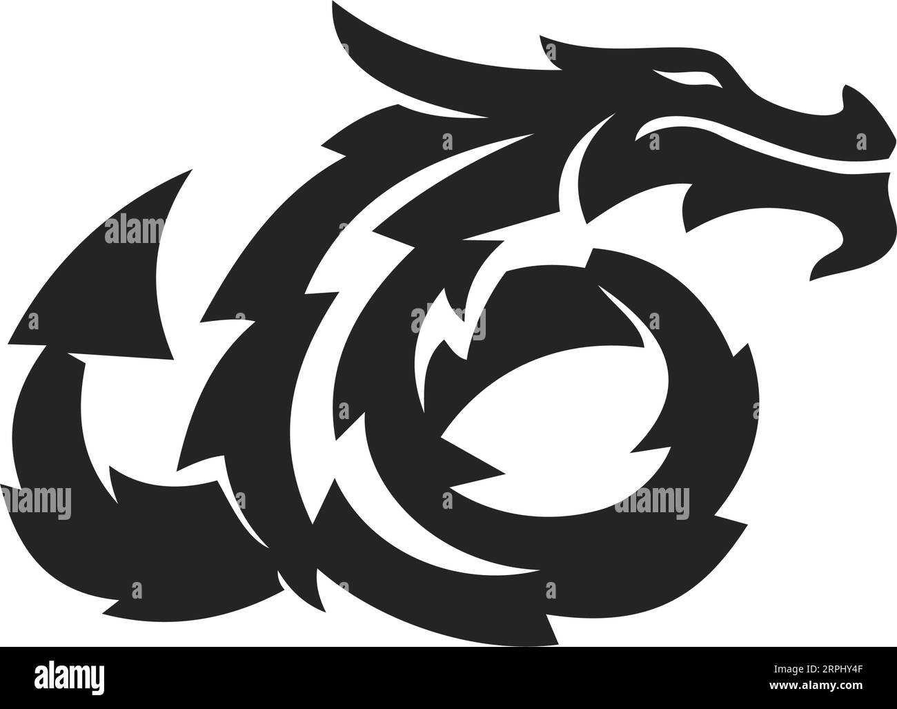 Dragon logo template Isolated. Brand Identity. Icon Abstract Vector ...