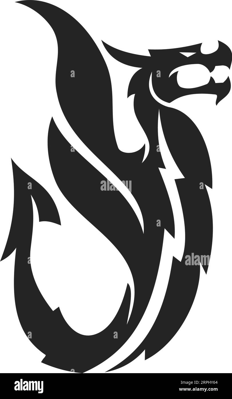 Dragon logo template Isolated. Brand Identity. Icon Abstract Vector ...
