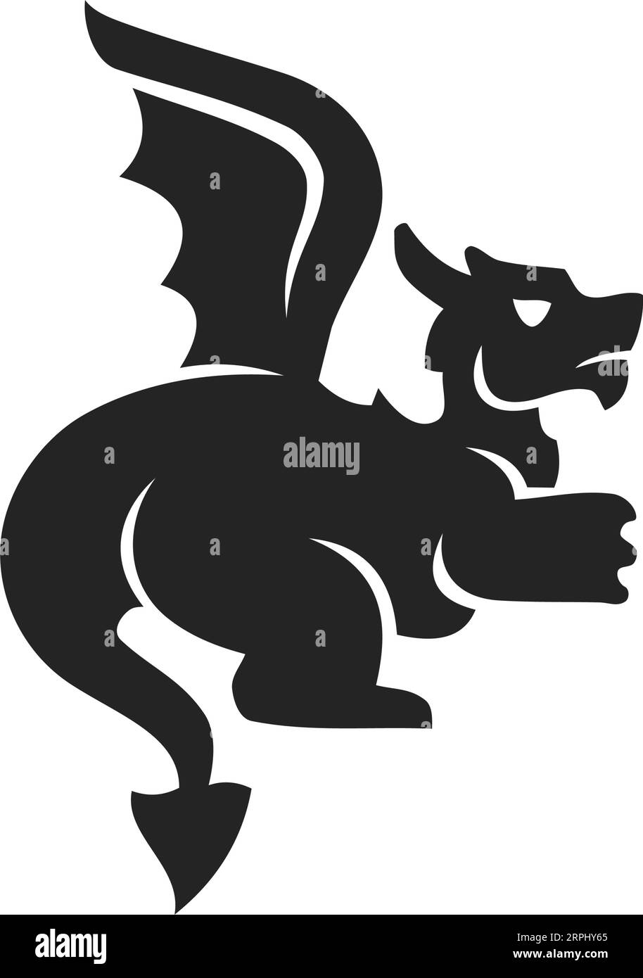Dragon logo template Isolated. Brand Identity. Icon Abstract Vector ...