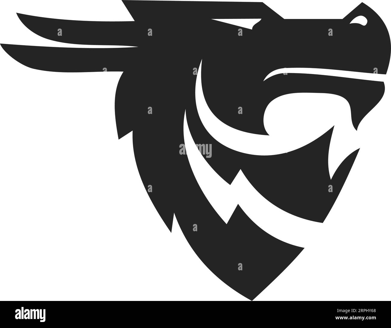 Dragon logo template Isolated. Brand Identity. Icon Abstract Vector ...