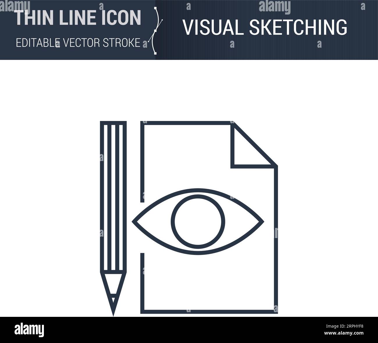 Symbol of Visual Sketching Thin Line Icon of 3D Printing and Modeling ...