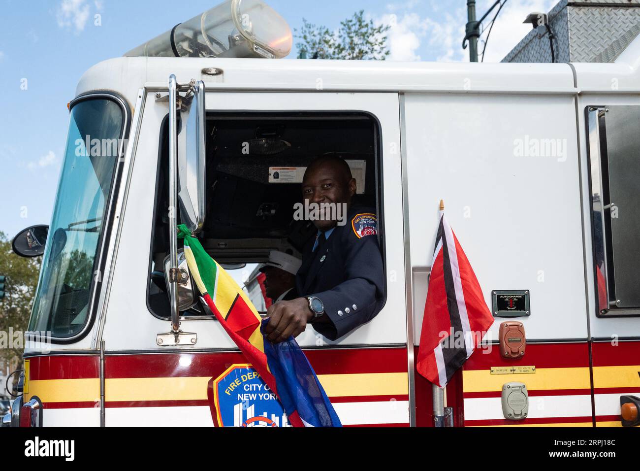 New York, USA. 21st July, 2023. Members of the FDNY march in the West ...