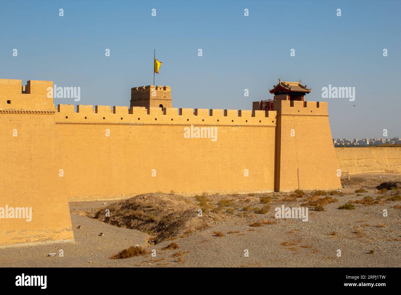 Ancient buildings in Jiayuguan Guancheng Tower Gansu Gansu Province ...