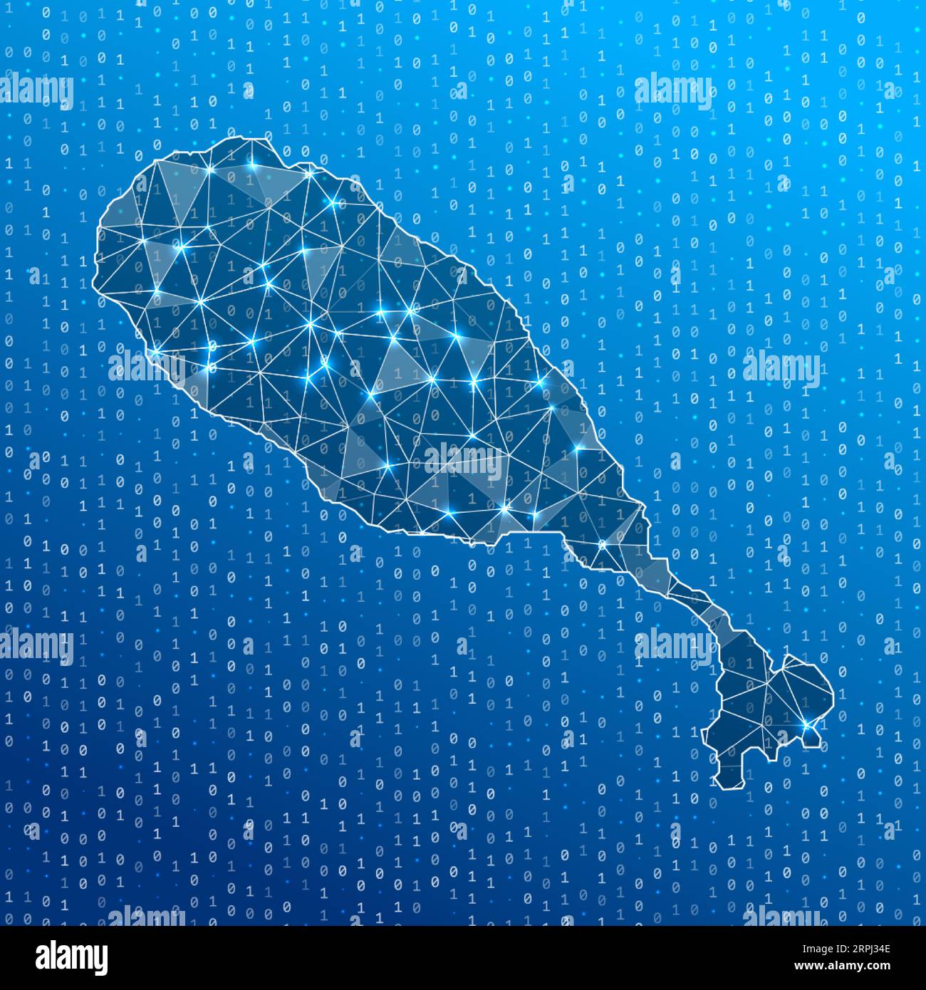Network map of Saint Kitts. Island digital connections map. Technology ...