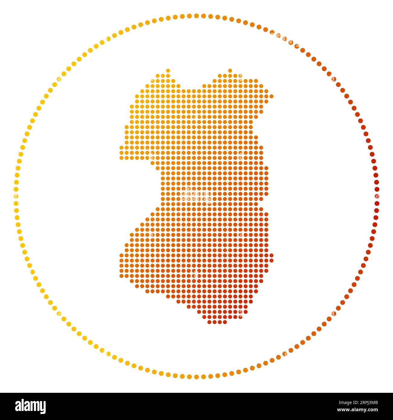 Tenggol Island Digital Badge Dotted Style Map Of Tenggol Island In