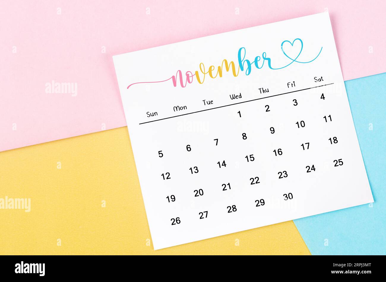 Calendar november 2023 hi-res stock photography and images - Alamy