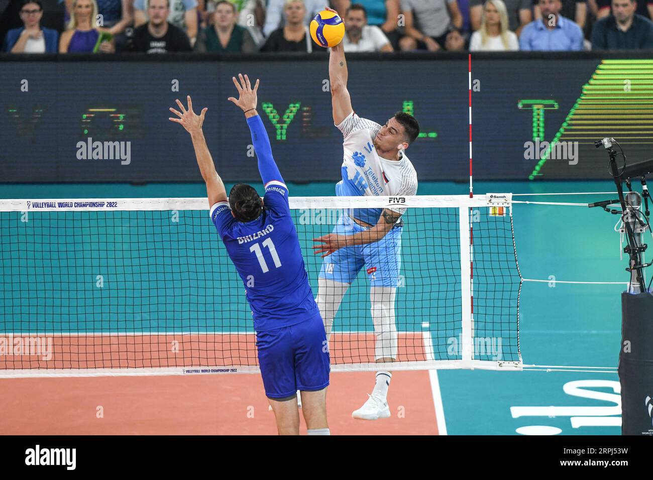 Klemen Cebulj (Slovenia), Antoine Brizard (France). Volleyball World ...