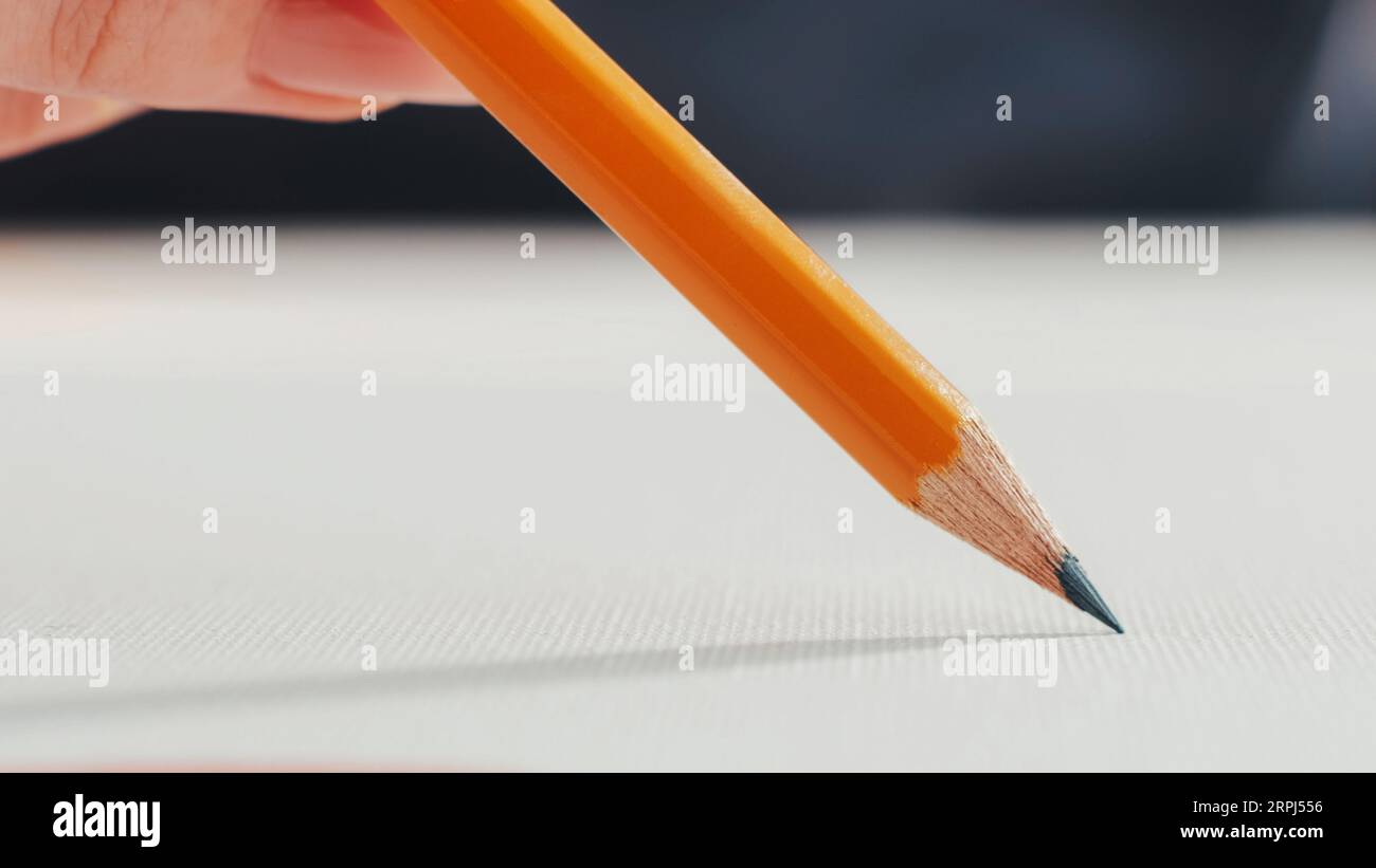 Pencil drawing creating sketch woman blueprint Stock Photo - Alamy