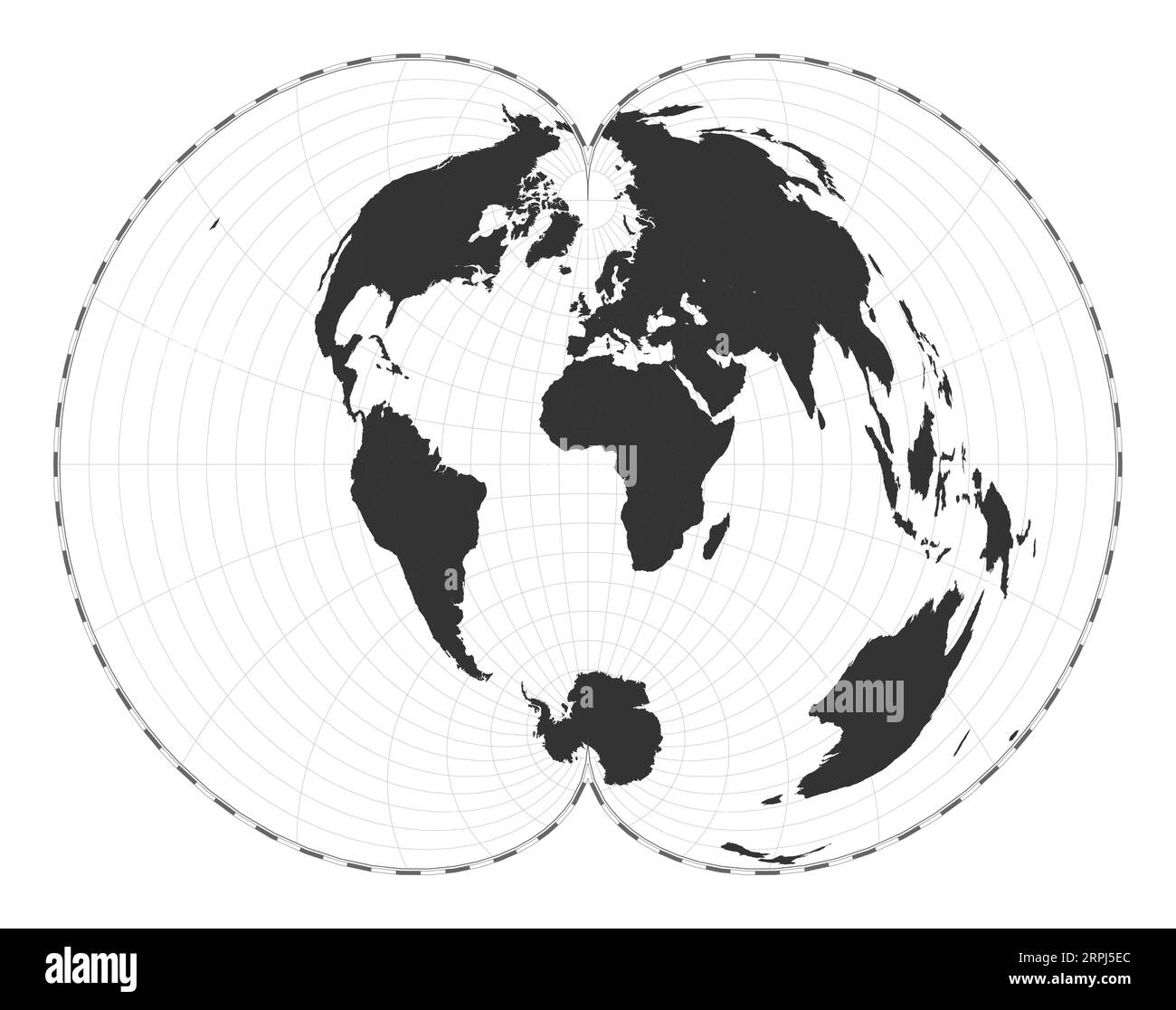 Polyconic projection map hi-res stock photography and images - Alamy