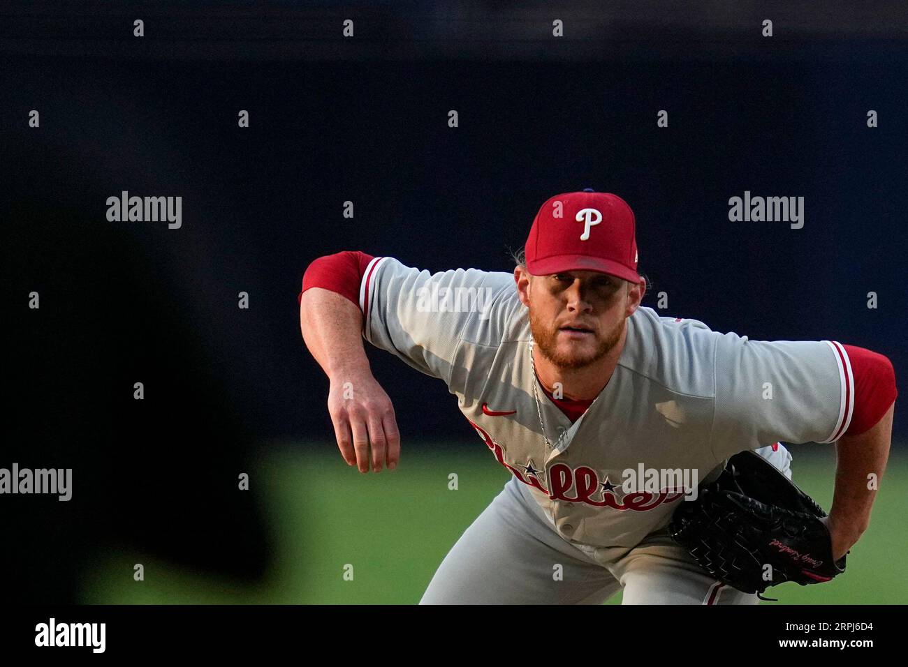 Philadelphia Phillies relief pitcher Craig Kimbrel works against a San ...