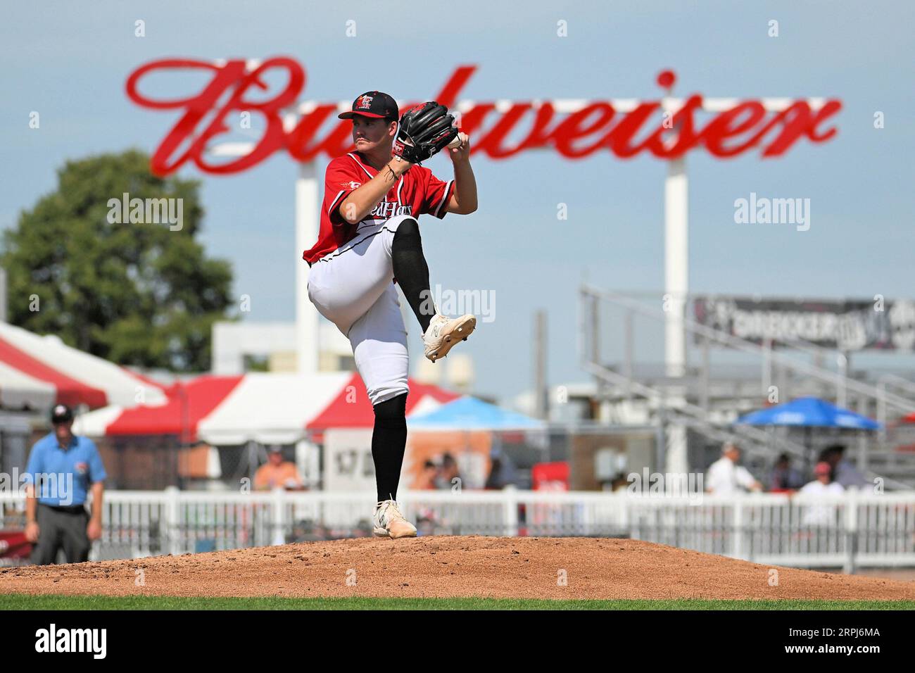 FM RedHawks pitcher Trey Cumbie (29) delivers a pitch during the FM ...