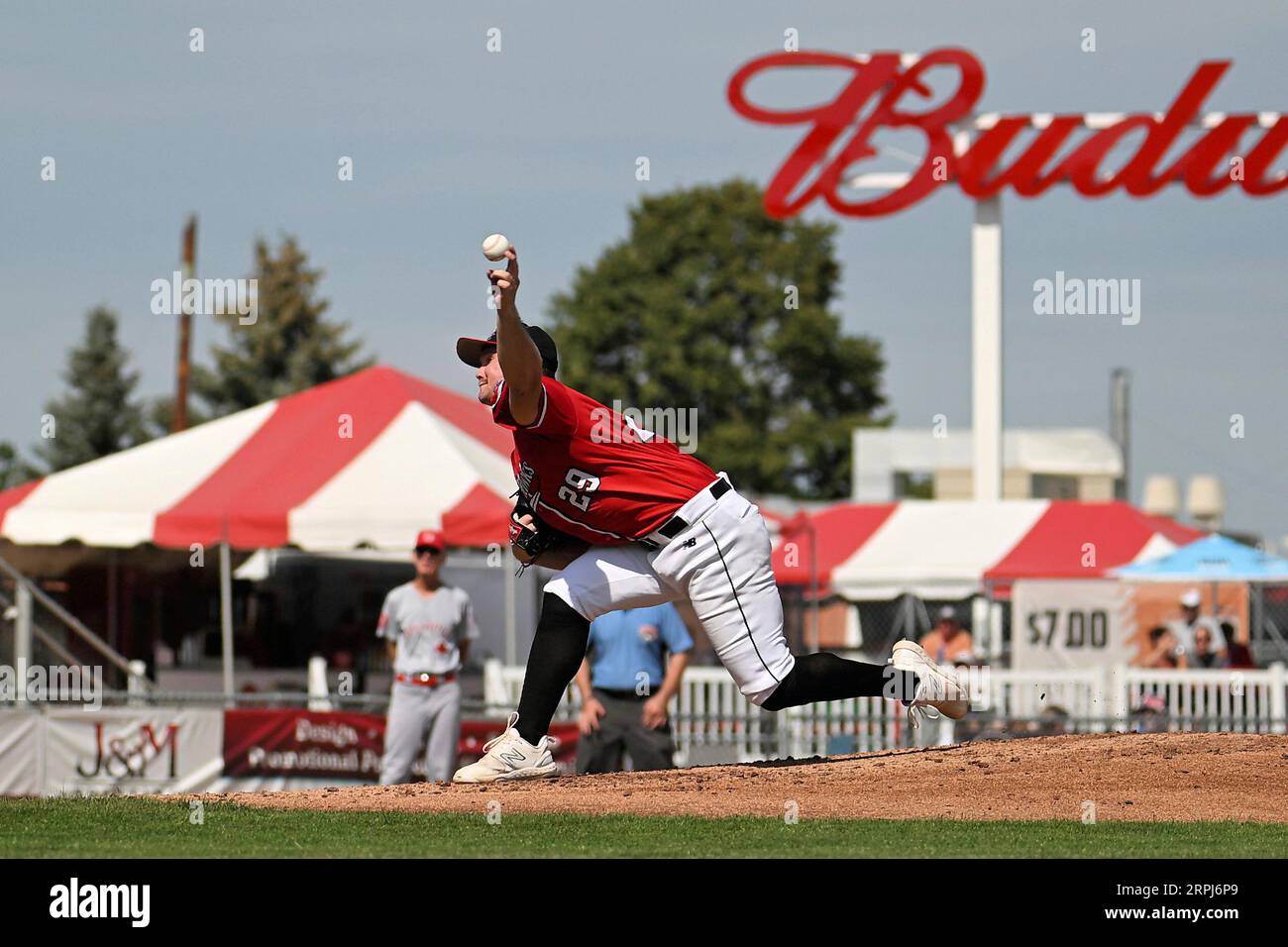 FM RedHawks pitcher Trey Cumbie (29) delivers a pitch during the FM ...
