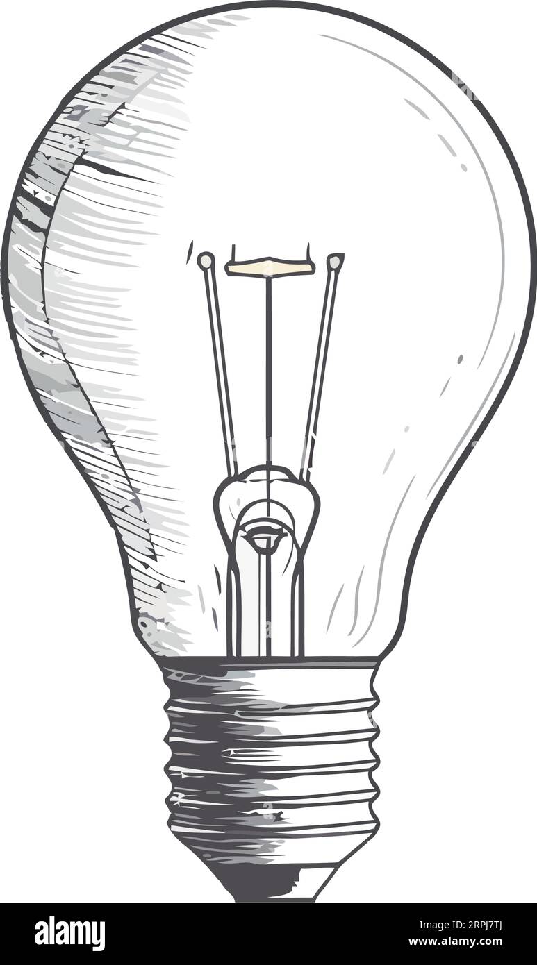 light bulb vector illustration over white Stock Vector Image & Art - Alamy