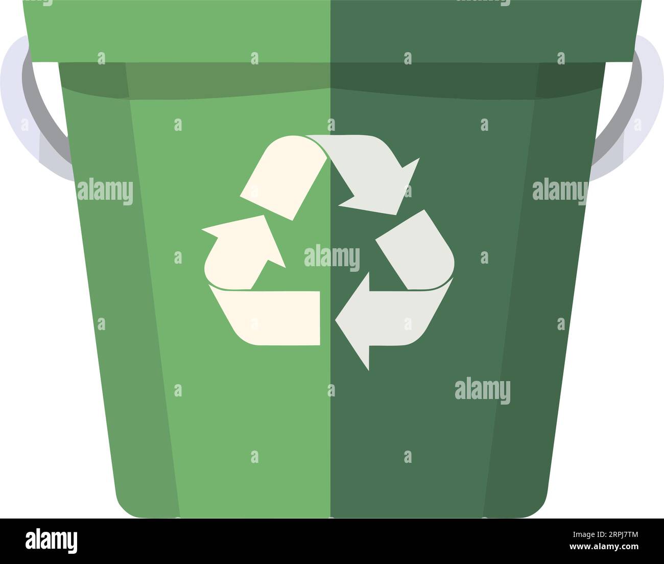 Recycling trash bin over white Stock Vector Image & Art - Alamy