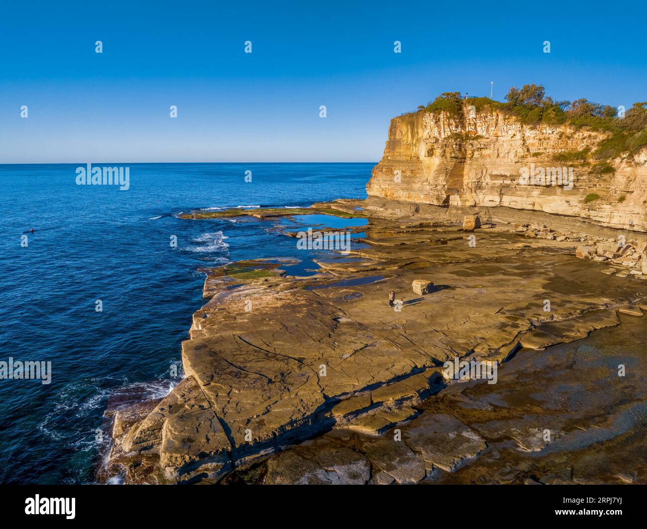 Daytime seascape from The Skillion at Terrigal on the Central Coast of ...