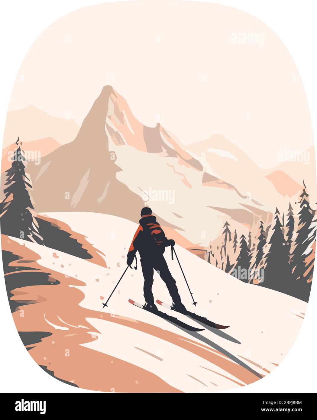 Isolated on white person hike Stock Vector Images - Alamy