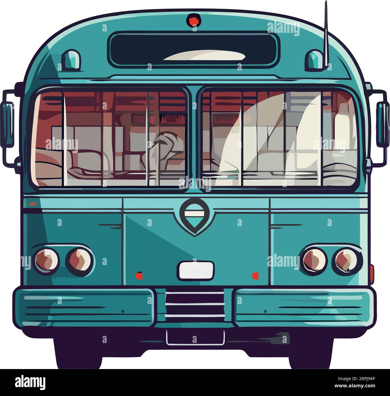 Blue bus design over white Stock Vector Image & Art - Alamy