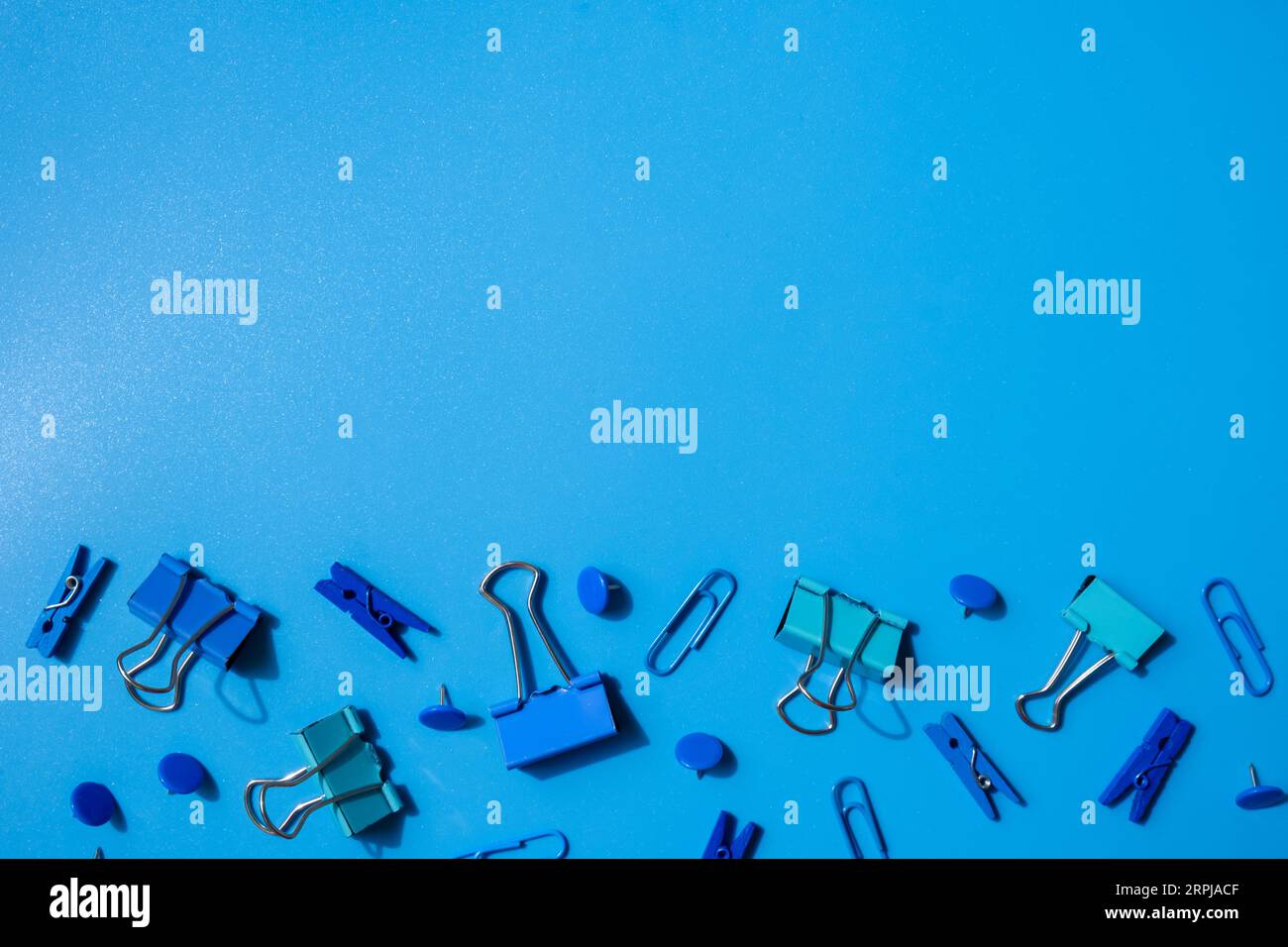 Monochromatic look Frame border made of school stationery office ...