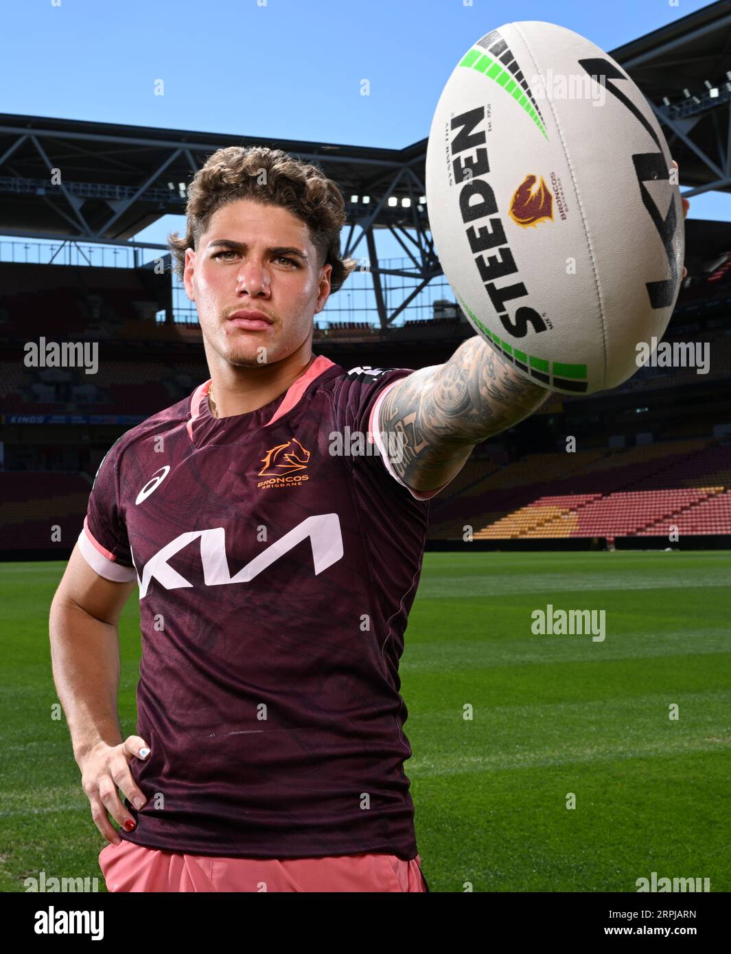Brisbane, Australia. 05th Sep, 2023. Reece Walsh.is seen posing for a ...