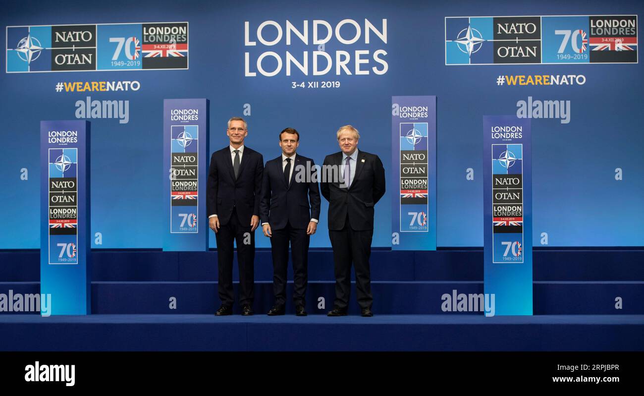 191204 -- LONDON, Dec. 4, 2019 -- NATO Secretary General Jens ...
