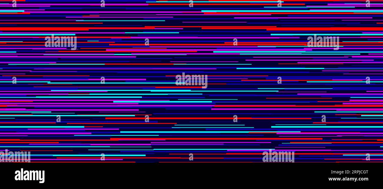 Seamless colorful random lines pattern. Neon tv noise repeating pattern ...