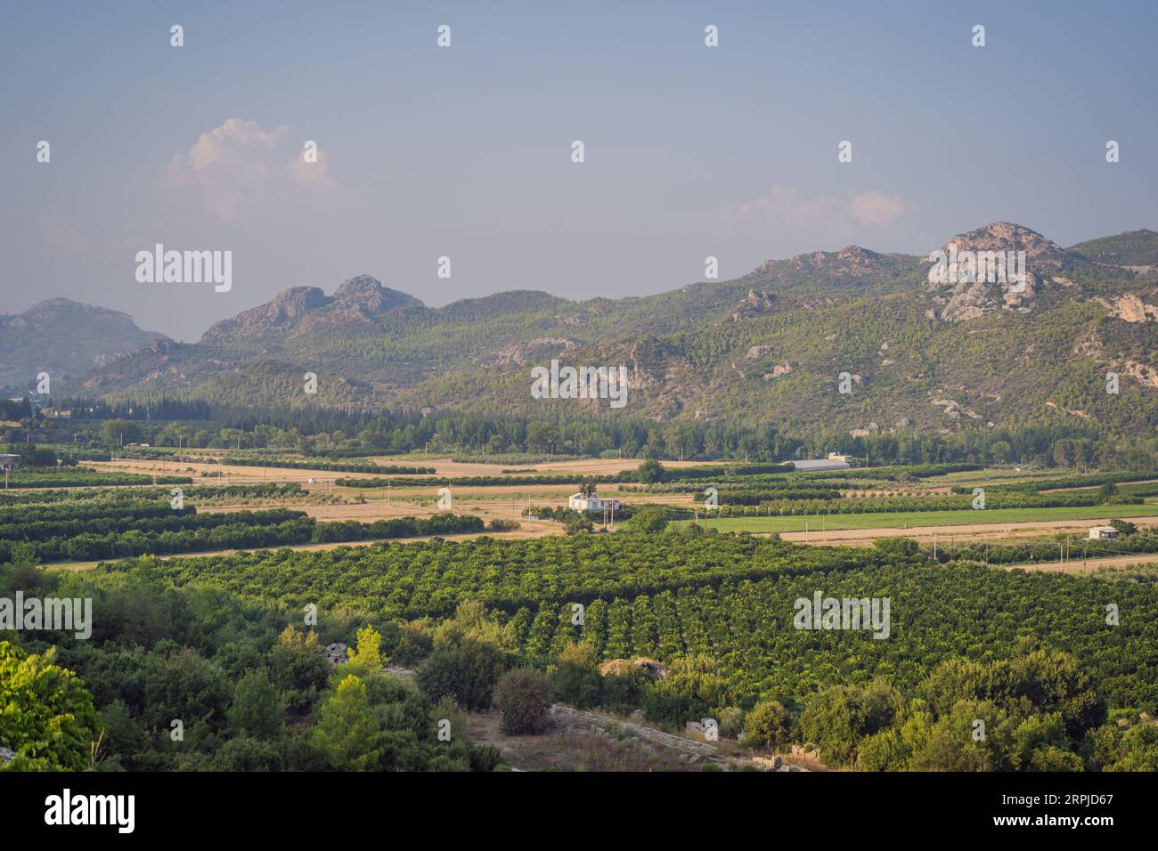 Aspendos Ancient City. Aspendos acropolis city ruins, cisterns ...
