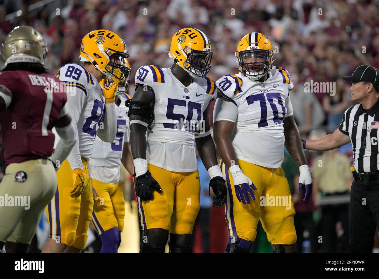 LSU tight end Connor Gilbreath (89), offensive lineman Emery Jones Jr ...