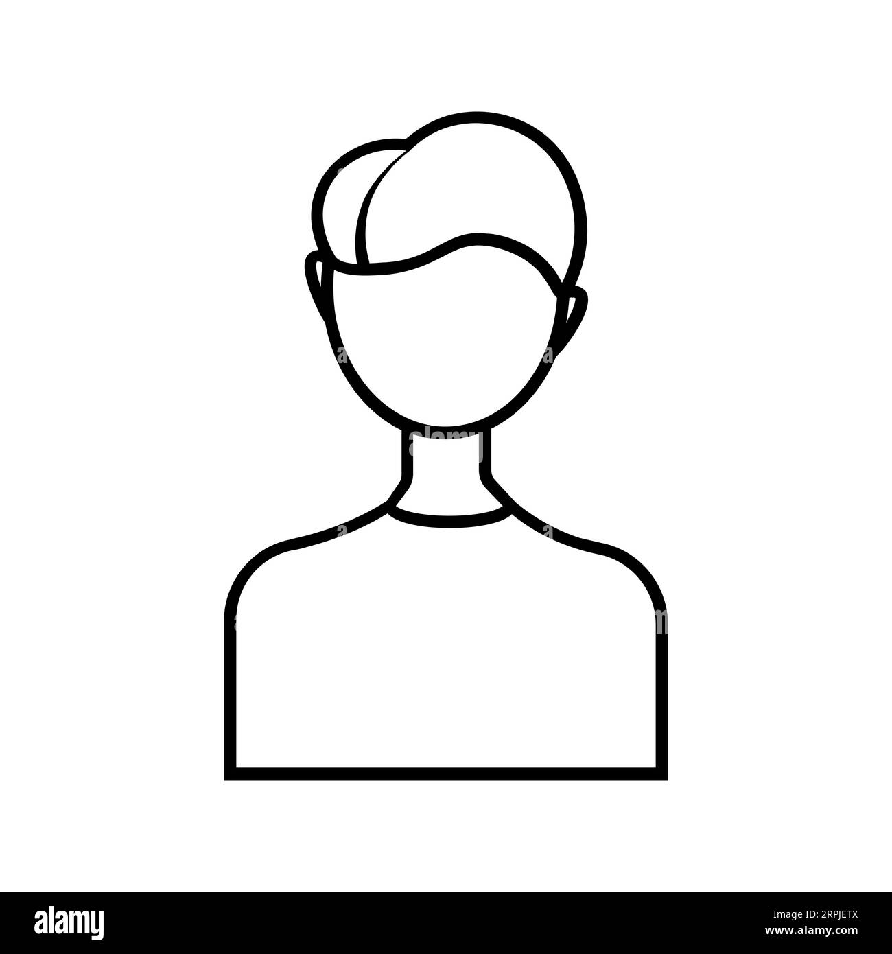 MALE AVATAR Editable and Resizeable Vector Icon Stock Vector Image ...