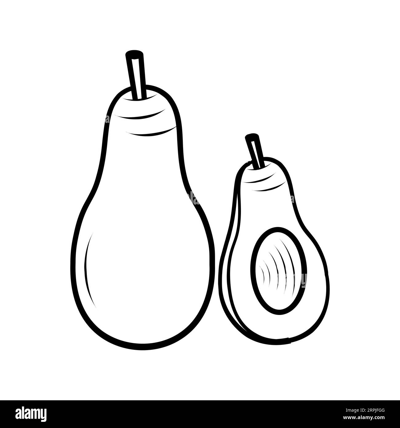 Avocado composition icon vector Stock Vector Images - Alamy