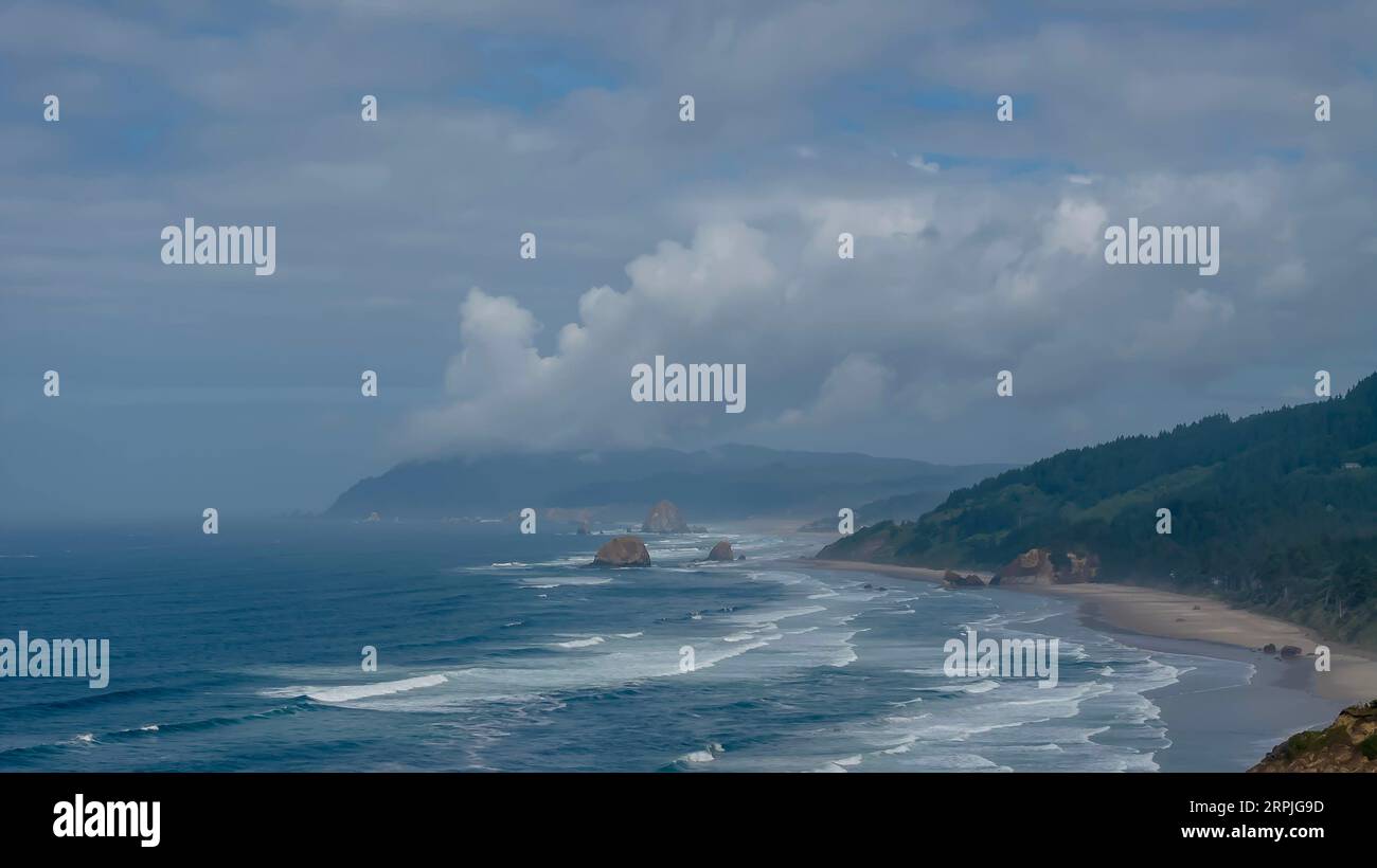 Aerial footage ocean waves hitting hi-res stock photography and images ...
