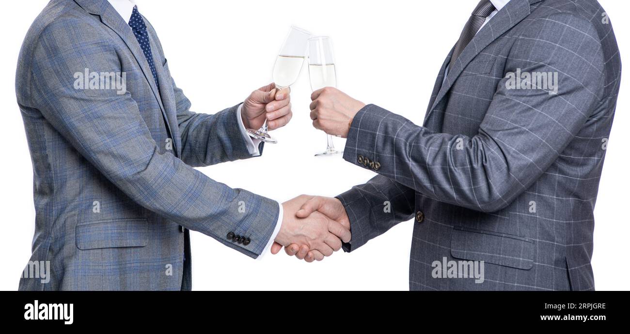 businessmen celebrating success after successful business dealing and ...