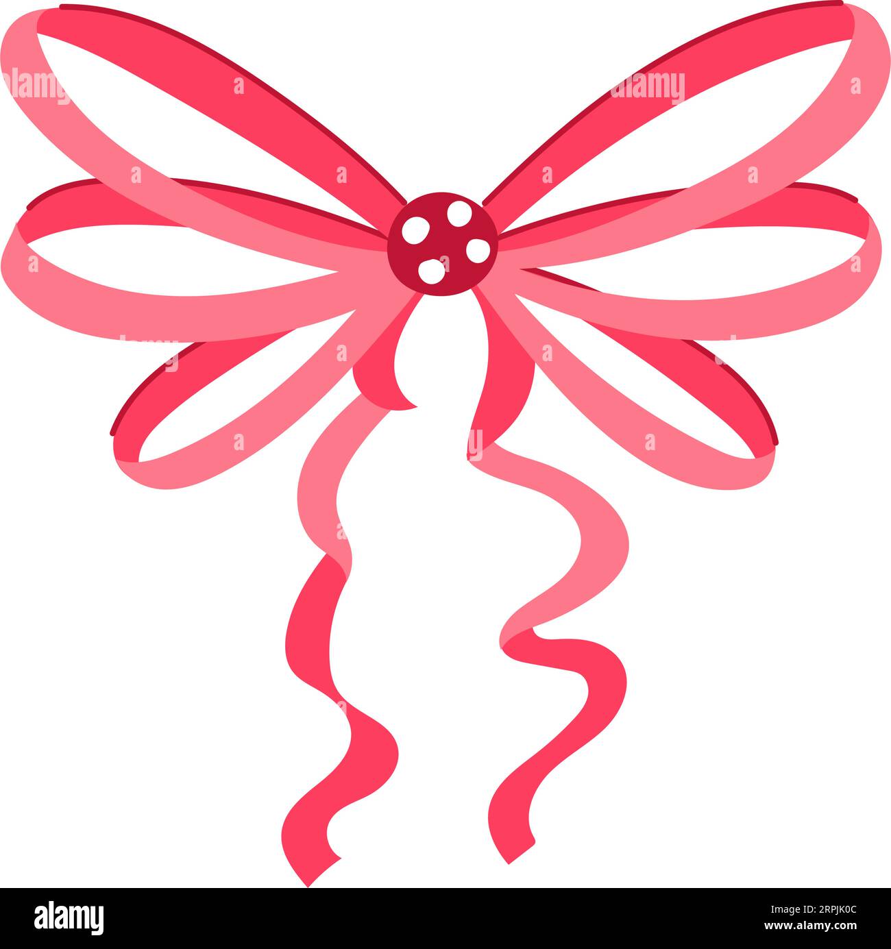 knot bright bow cartoon vector illustration Stock Vector Image & Art ...