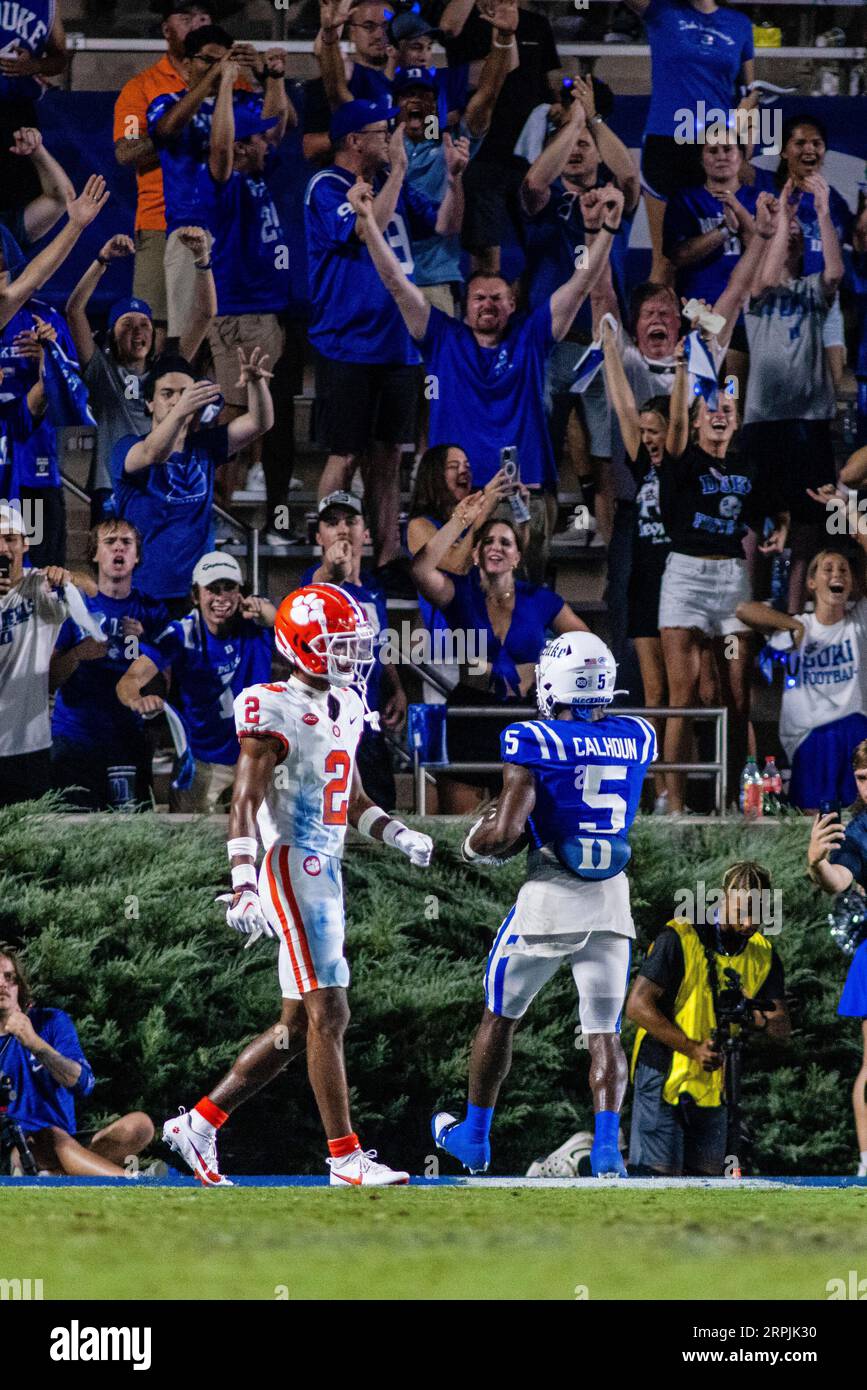 September 4, 2023: Duke Blue Devils wide receiver Jalon Calhoun (5 ...
