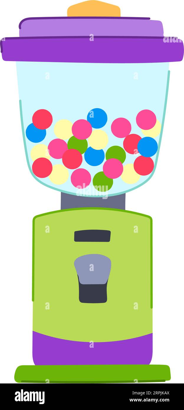 bubble bubblegum machine cartoon vector illustration Stock Vector Image ...