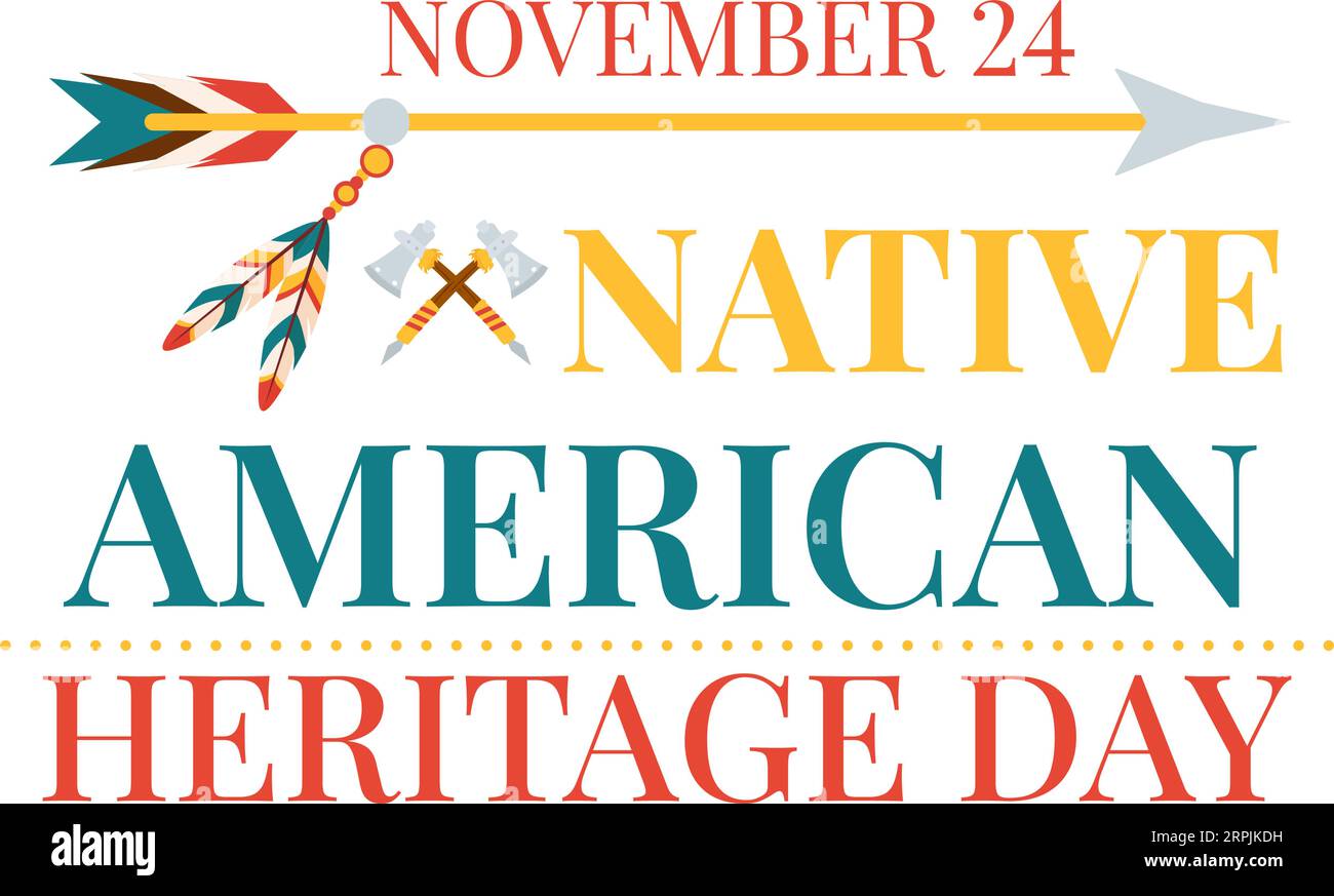 Native American Heritage Month Day Vector Illustration with Celebrate ...