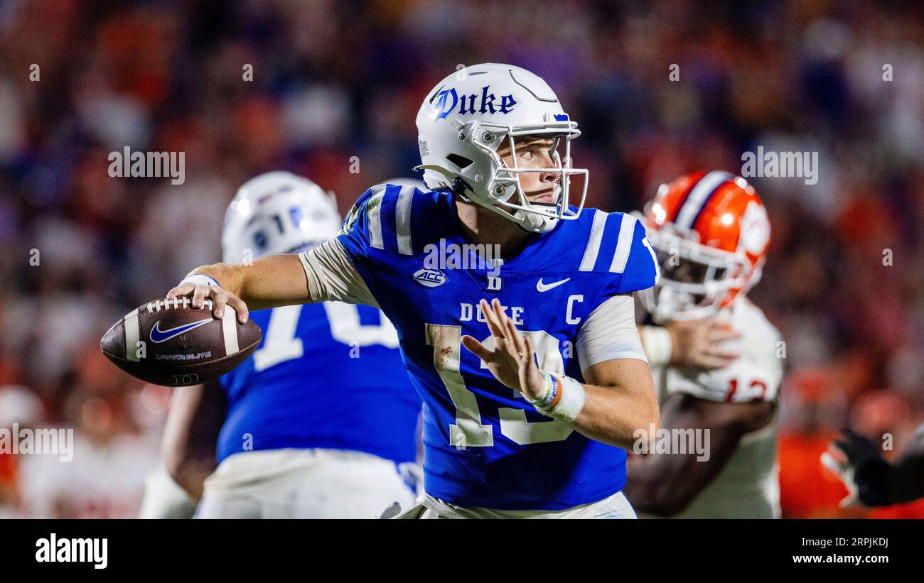 September 4, 2023: Duke Blue Devils quarterback Riley Leonard (13 ...