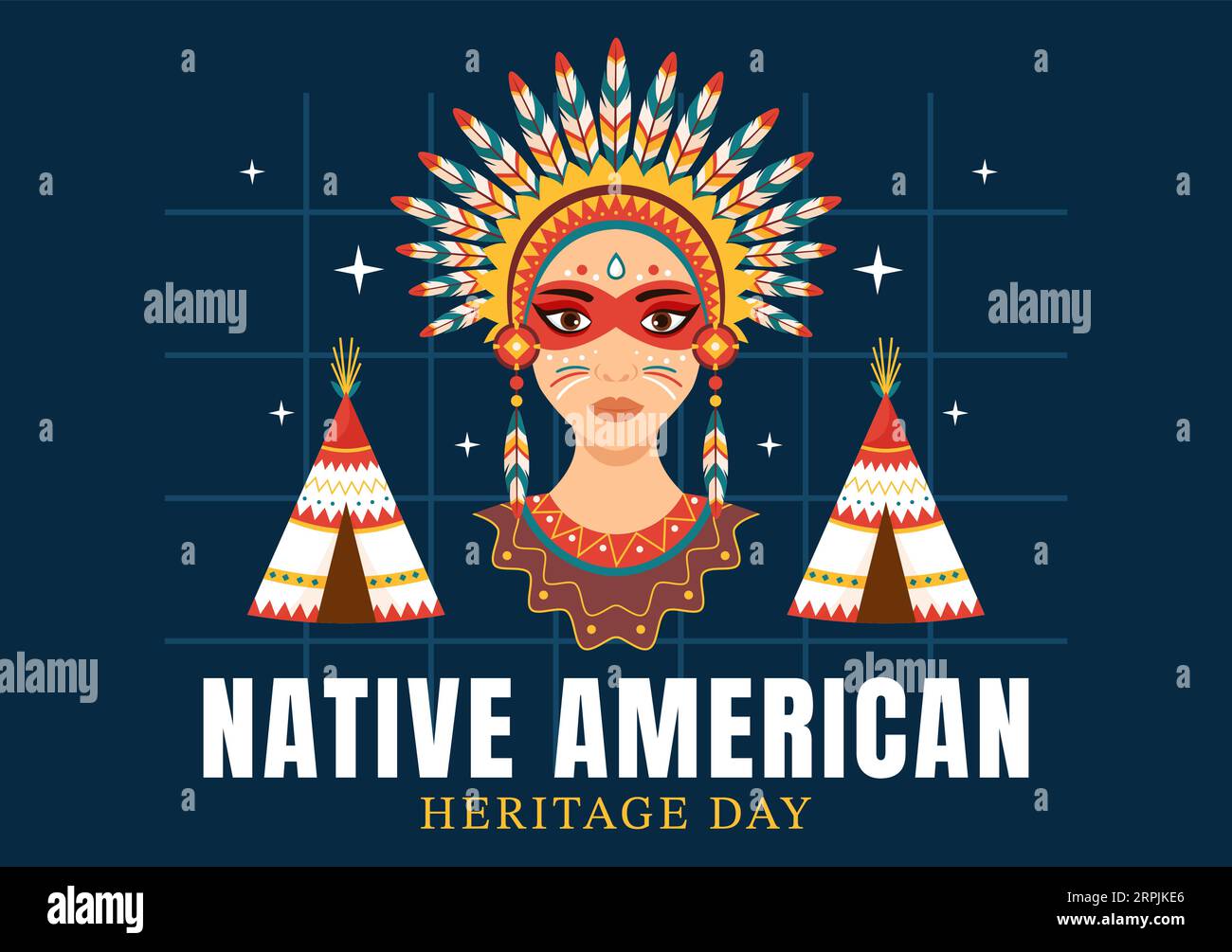 Native American Heritage Month Day Vector Illustration with Celebrate ...