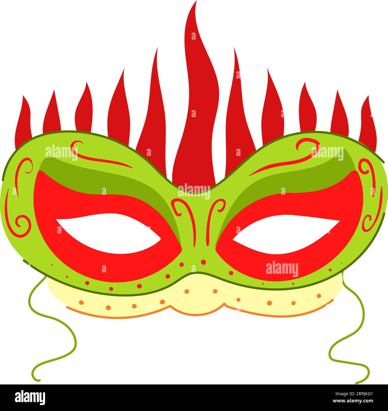 masquerade carnival mask cartoon vector illustration Stock Vector Image ...