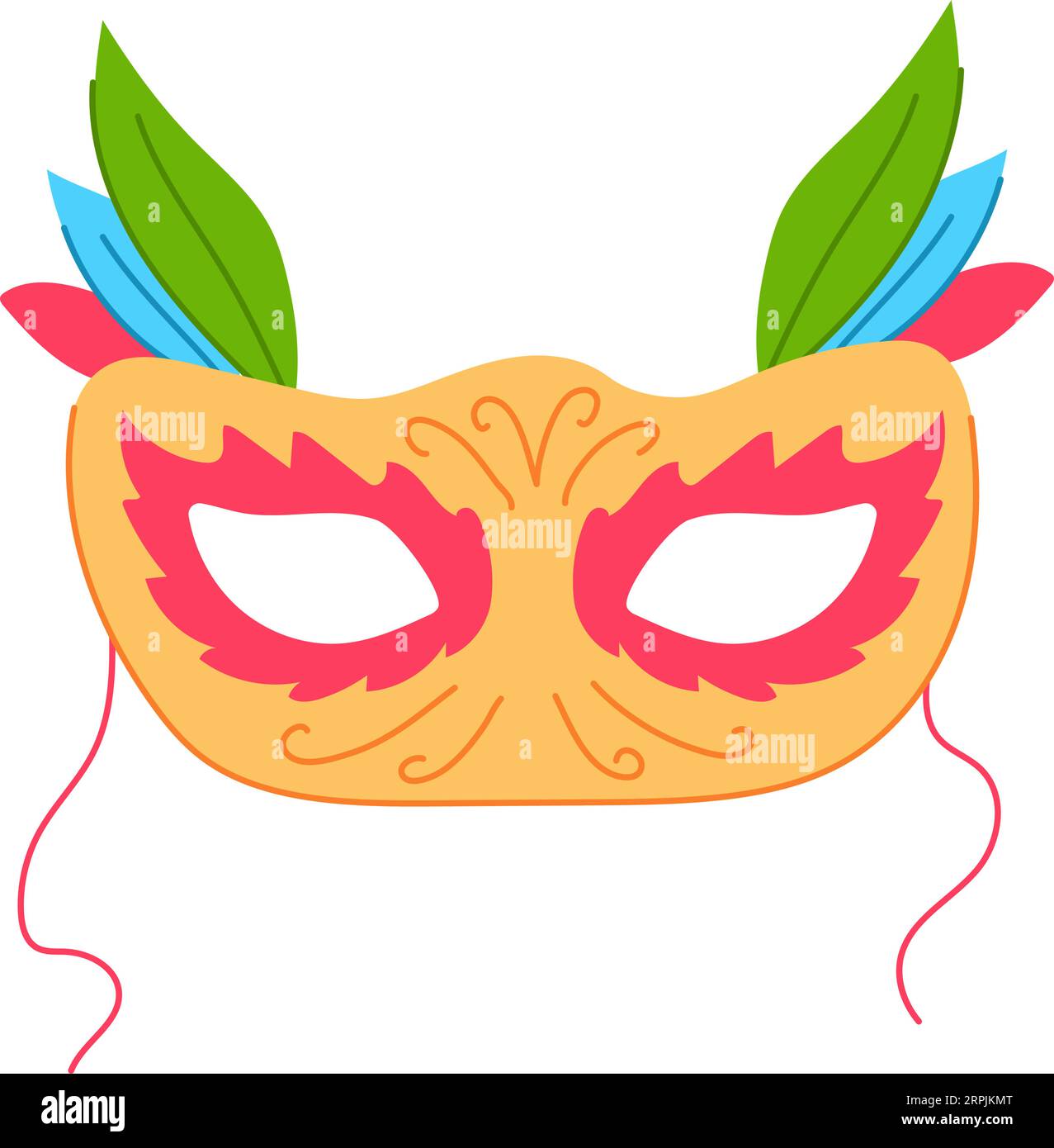 costume carnival mask cartoon vector illustration Stock Vector Image ...