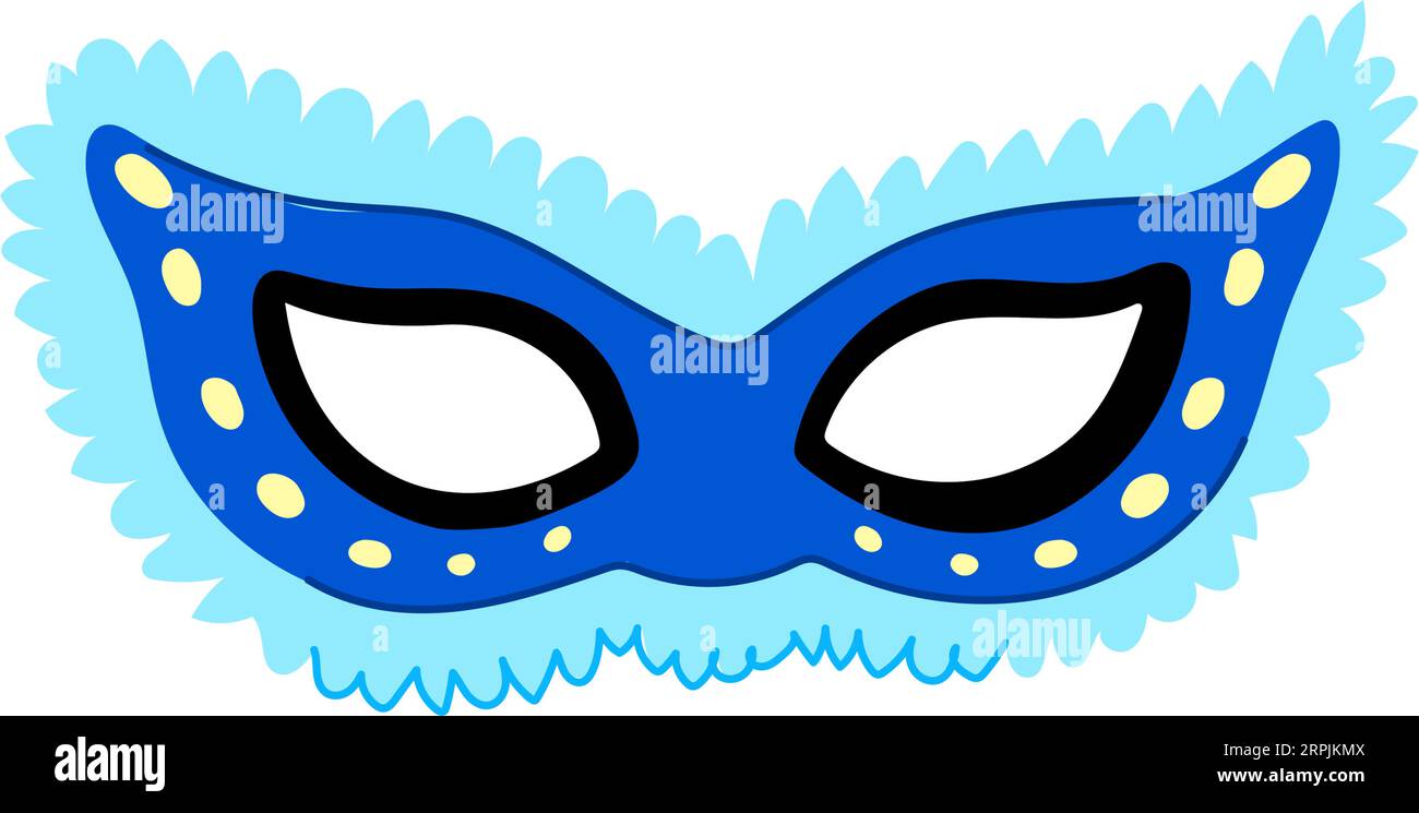 holiday carnival mask cartoon vector illustration Stock Vector Image ...