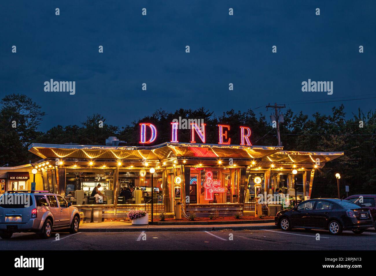 Whately Diner Fillin’ Station Whately, Massachusetts, USA Stock Photo ...