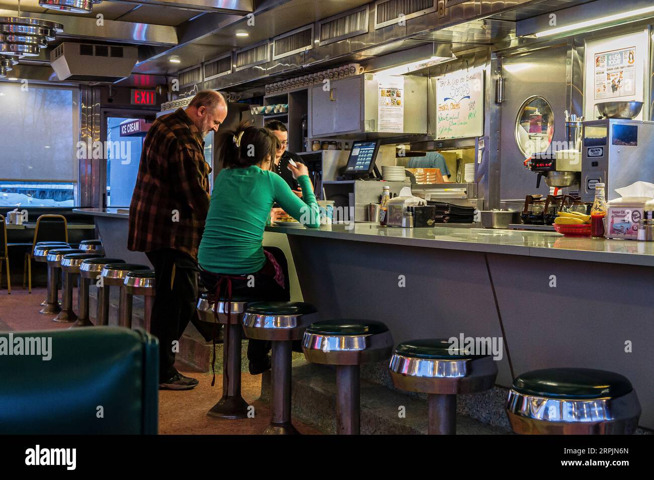 Whately Diner Fillin’ Station Whately, Massachusetts, USA Stock Photo ...