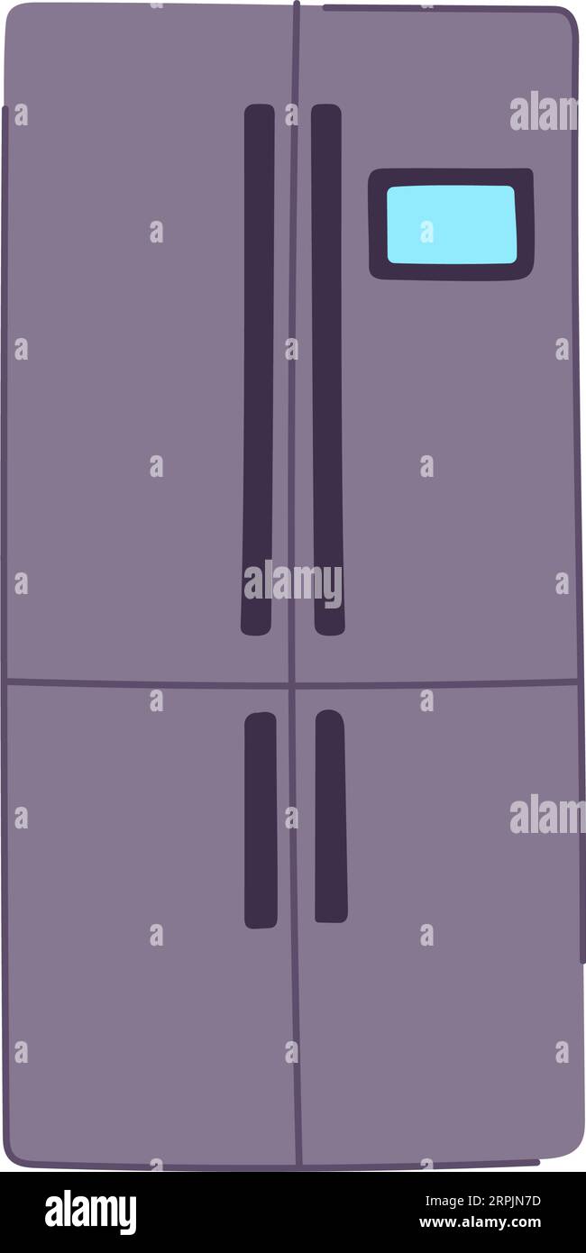 Double front door refrigerator Cut Out Stock Images & Pictures - Alamy