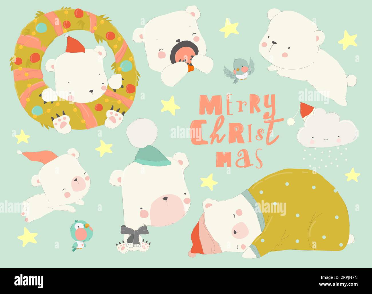 Cartoon simple vector wreath Stock Vector Images - Alamy